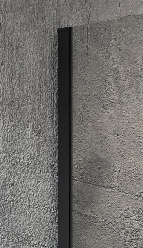 Gelco VARIO BLACK jednodílná sprchová zástěna k instalaci ke stěně, matné sklo, 800 mm GX1480GX1014