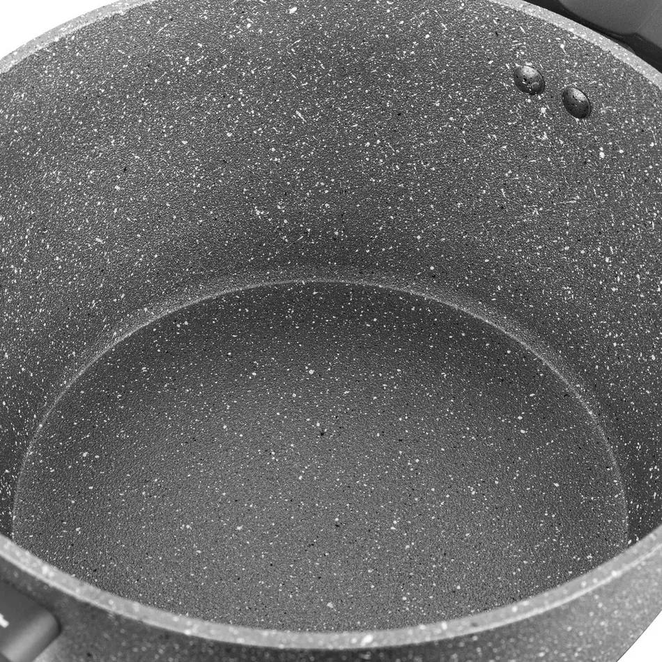Florina Kamenný hrnec s poklicí na indukci a plyn Lava Stone MG, 16 cm, 1,2 l