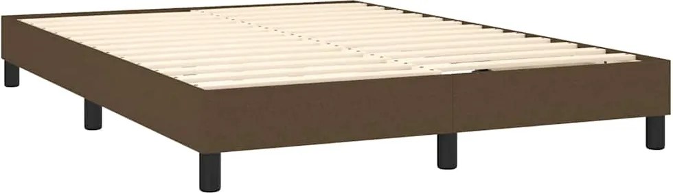 Rám postele s boxspringem tmavě hnědý 140 x 190 cm textil 3120511