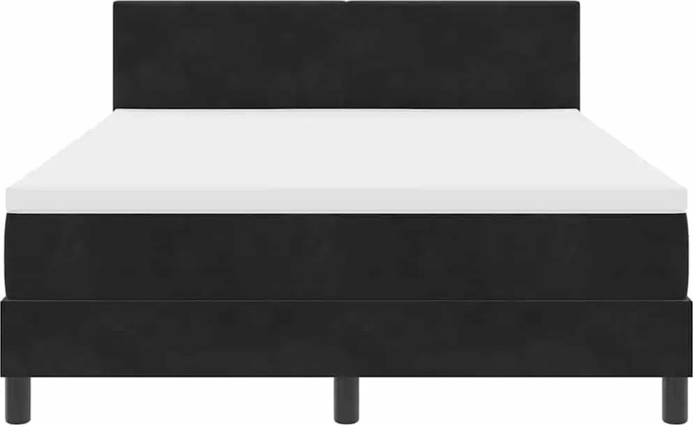 Postel s boxspringem s čelo Černá 160 x 200 cm samet 3339184