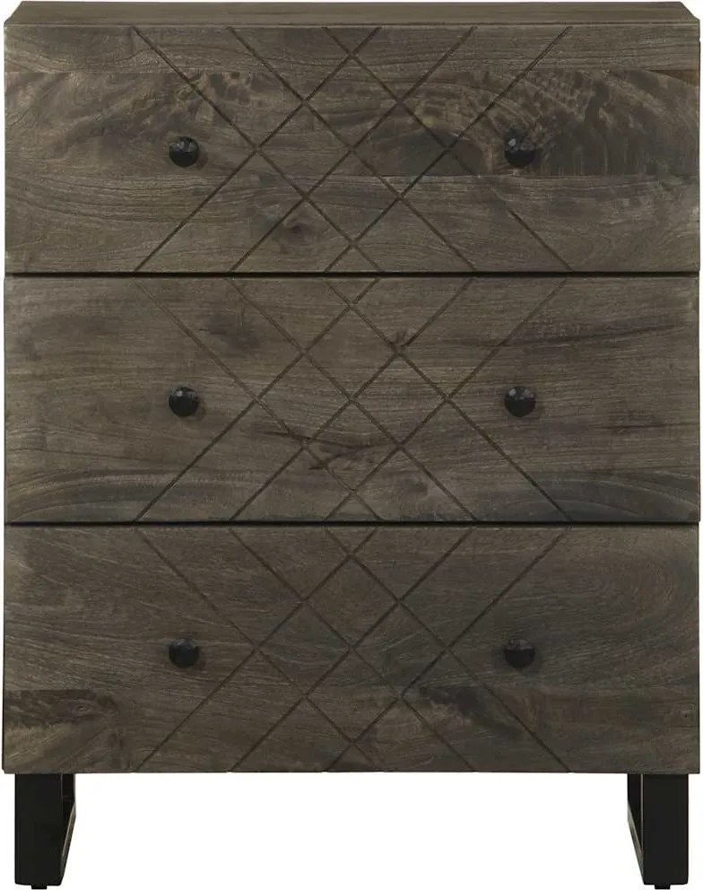 Příborníky 2 ks černé 60 x 33 x 75 cm masivní mangovník 3309998