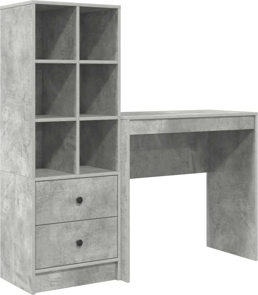 Stůl Betonově šedá 125,5 x 40 x 127 cm 2 ks 3337316