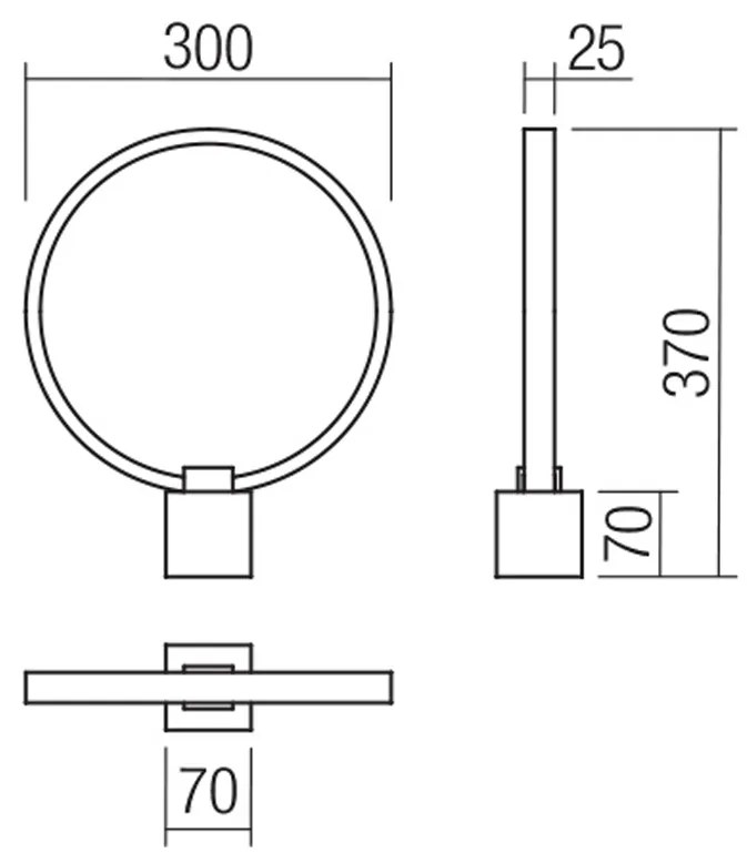 Smarter 01-3058 stolní LED lampa Ado, pískově bílá, 12W, 3000K, 37cm