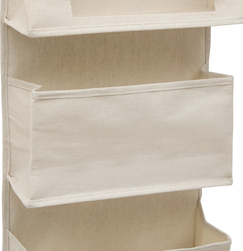 Závěsný organizér na dveře DRESSY+, tekstylny, 32 x 10,5 x 88 cm - béžový