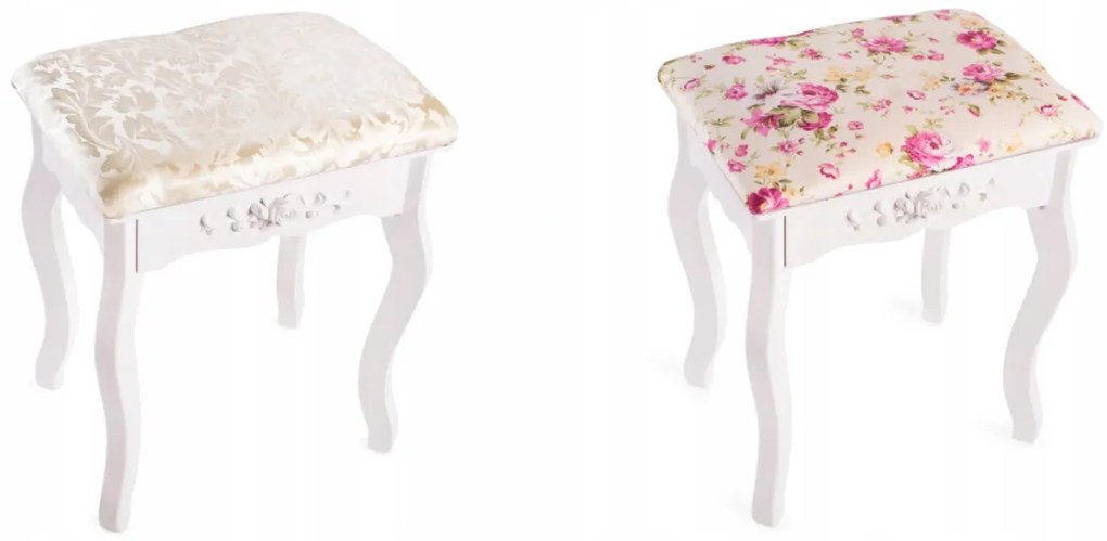 Toaletní stolek Elegant Rose s LED osvětlením + dárek hubka na make up