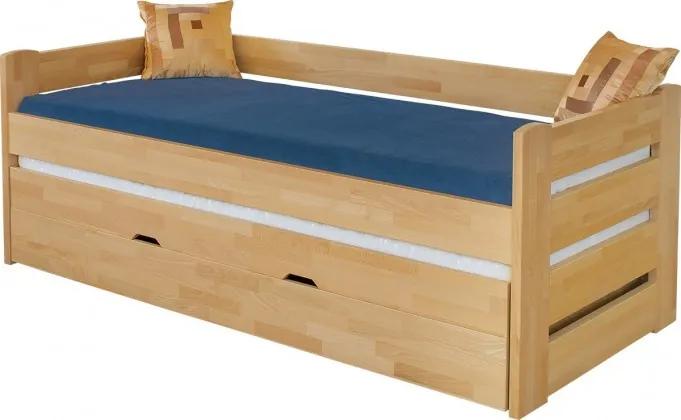 Dřevěná postel Vario, 90x200, vč. roštu a úp, bez matrace