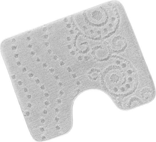 Bellatex koupelnová předložka BANY 60x50 cm s výkrojem Ornament Světle šedá