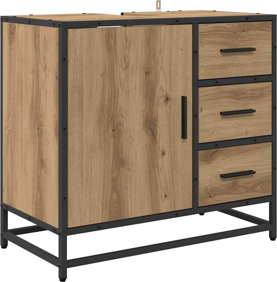 Sada koupelnového nábytku 3 ks Artisanový dub 3402549