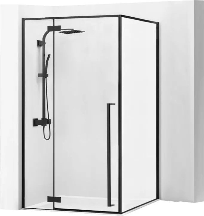 Rea - FARGO sprchový kout 90 x 120 x 195 cm, černý profil / čiré sklo, REA-K3214