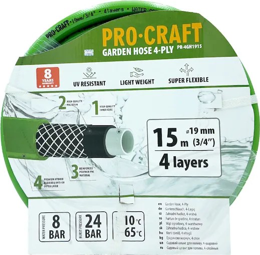 Výrobce: Procraft Procraft Zelená zahradní hadicí Procraft PR-4GH1915 | PR-4GH1915