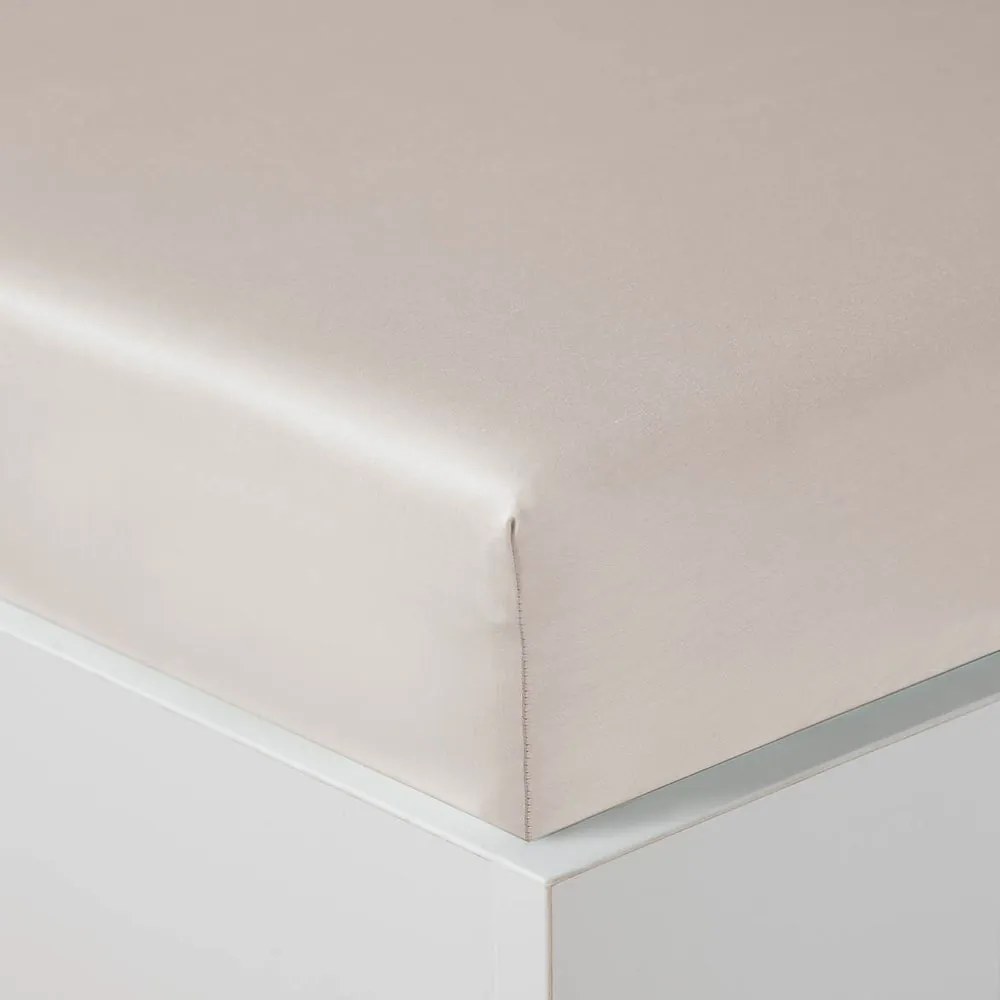 Luxusní saténové prostěradlo Tencel™ – latté: 180x200cm