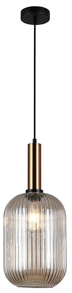 ITALUX PND-5588-1L-BRO+AMB - Lustr na lanku ANTIOLA 1xE27/40W/230V bronz