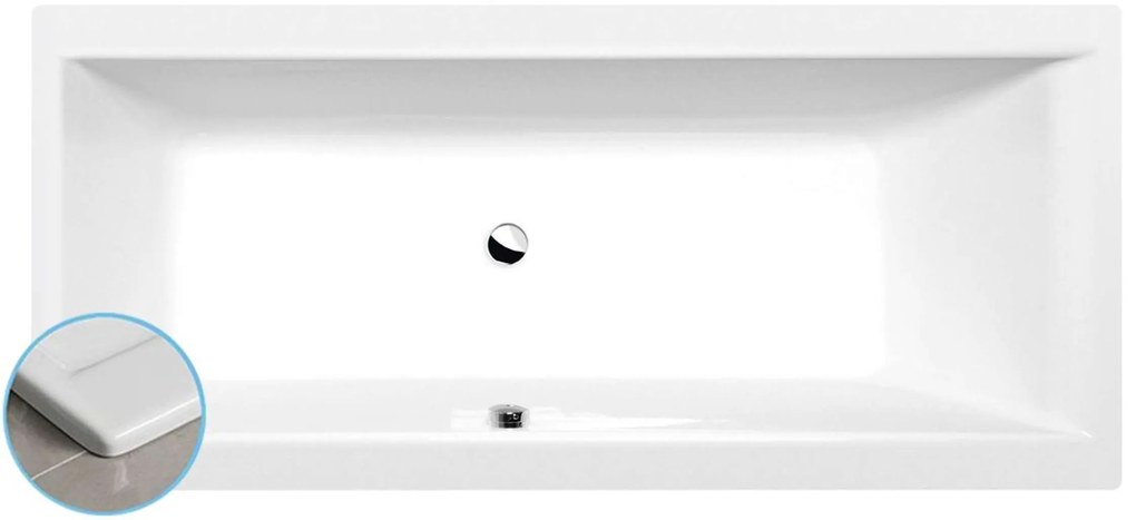 Polysan - Vana Cleo Slim, 180x80x48 cm, bílá 95611S