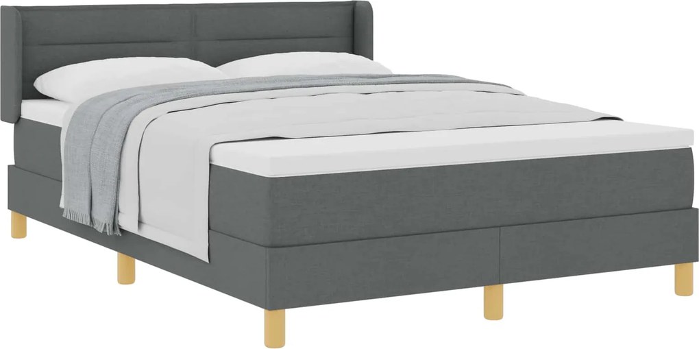 Postel s boxspringem s matrací Tmavě šedá 200 x 160 cm textil 3341238