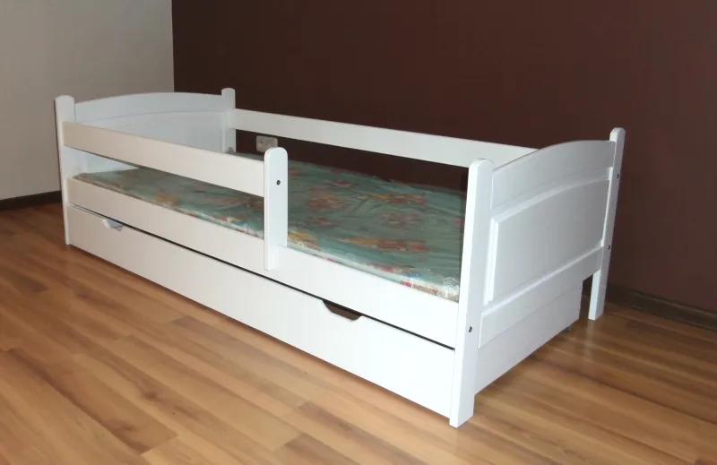Dětská postel se zábranou KELY  + rošt ZDARMA Rozměr: 180x80, Barva: Moření Olše