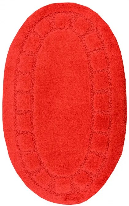 Koupelnový kobereček Ocean Red červený ovál
