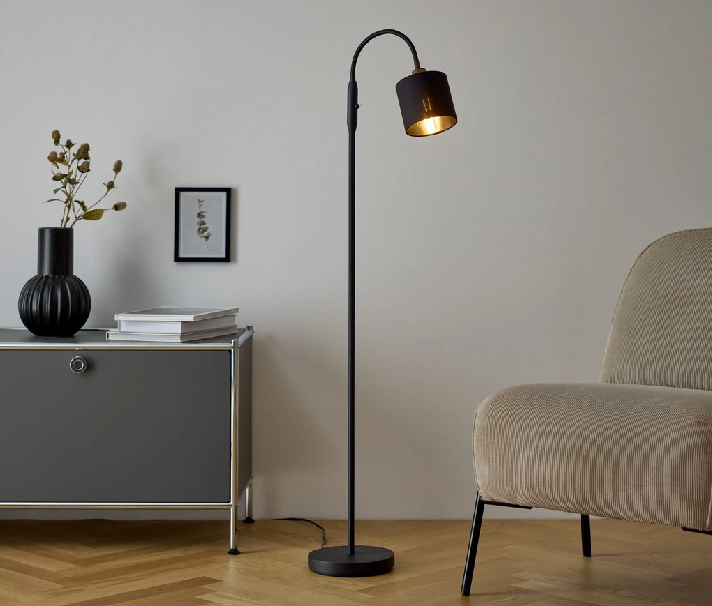 Tchibo - Stojací lampa Reality »Tommy«, černá