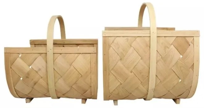Strömshaga Dřevěný košík Firewood Menší, přírodní barva, dřevo