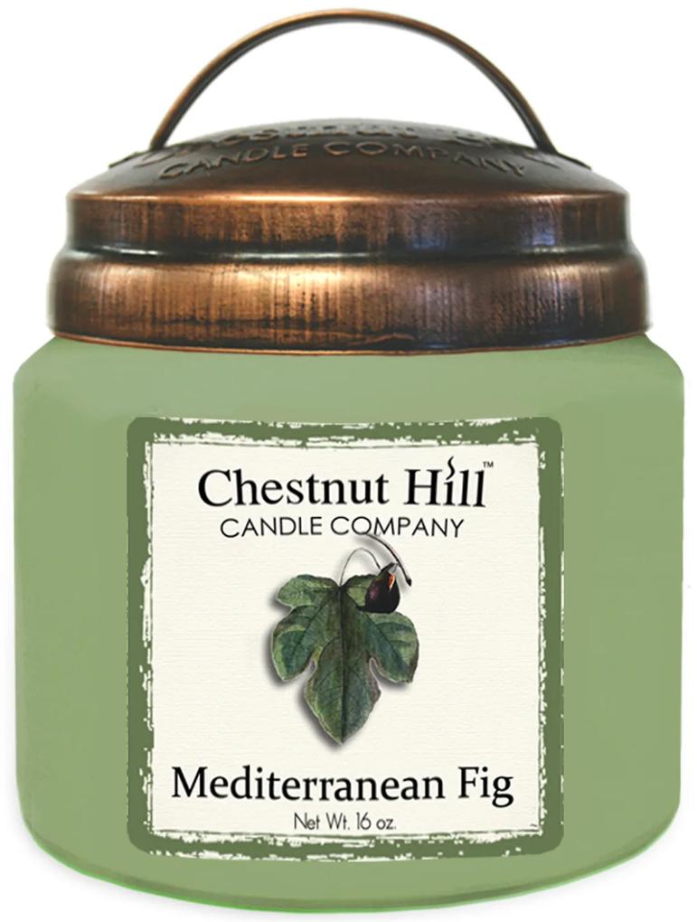 Chestnut Hill Candle CO Chestnut Hill Vonná svíčka ve skle Středomořský fík - Mediterranean Fig, 16oz