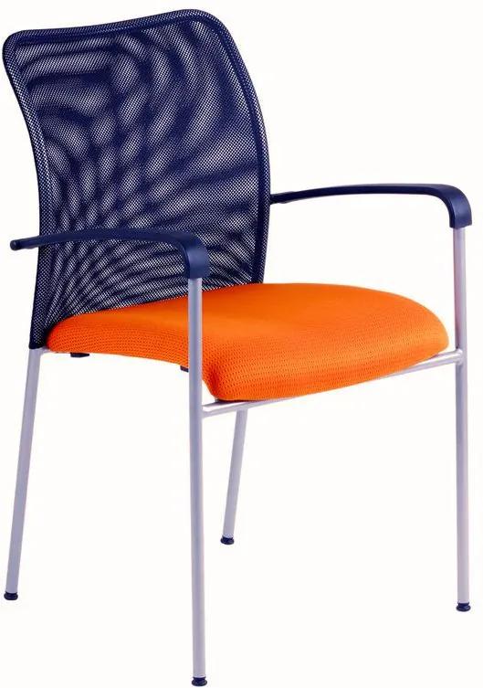 Office Pro Jednací židle TRITON NET - NET, oranžová