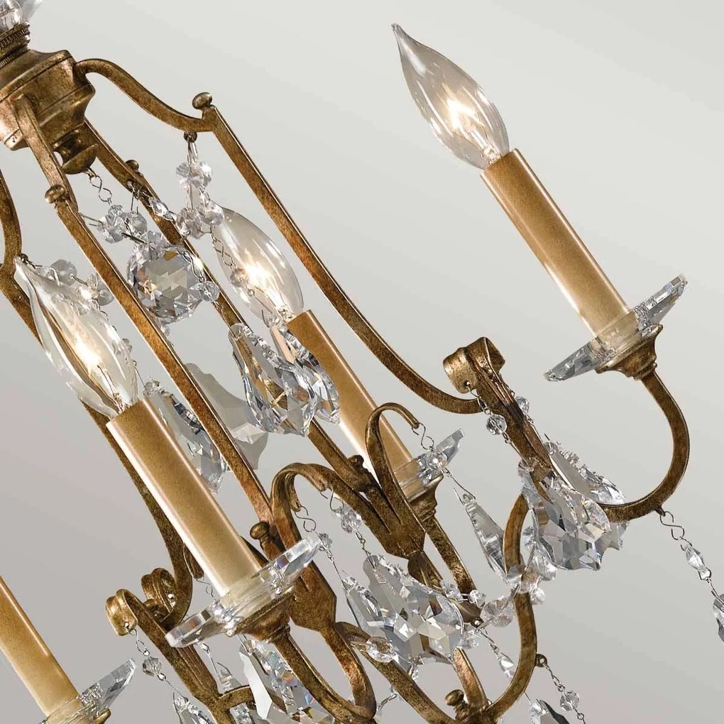 Rustikální lustr Elstead Valentina 41 cm 4xE14 Starý bronz