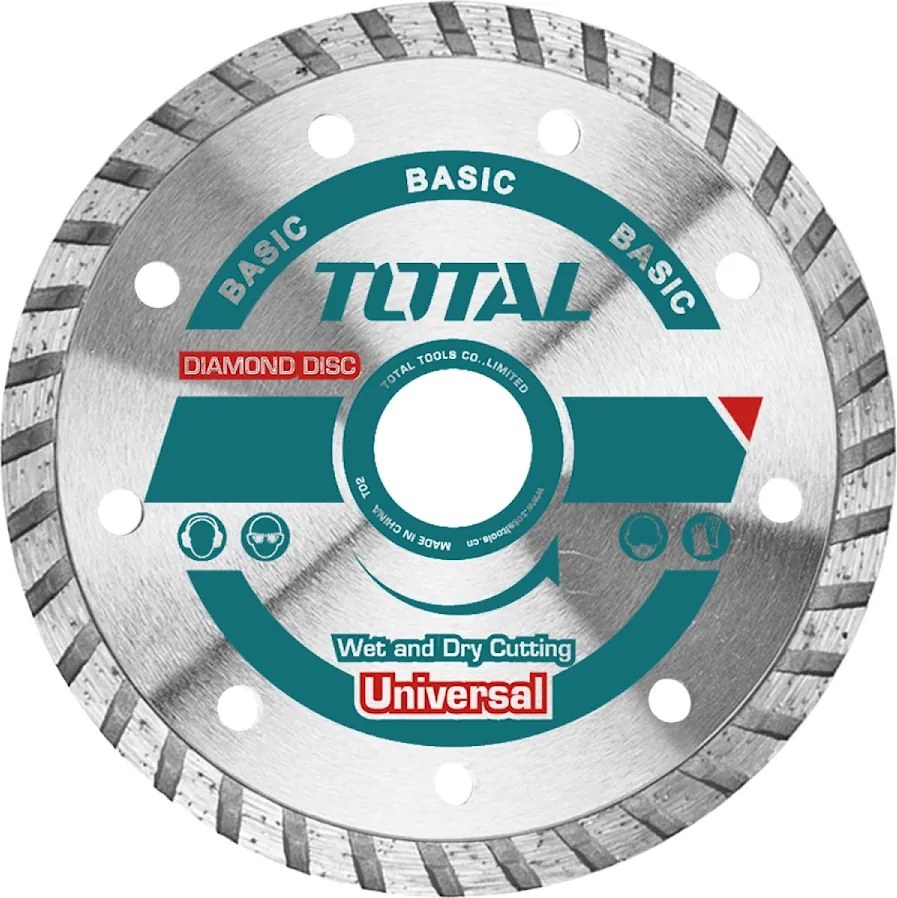 Diamantový řezný kotouč turbo 115 × 22,2 mm TOTAL TAC2131153
