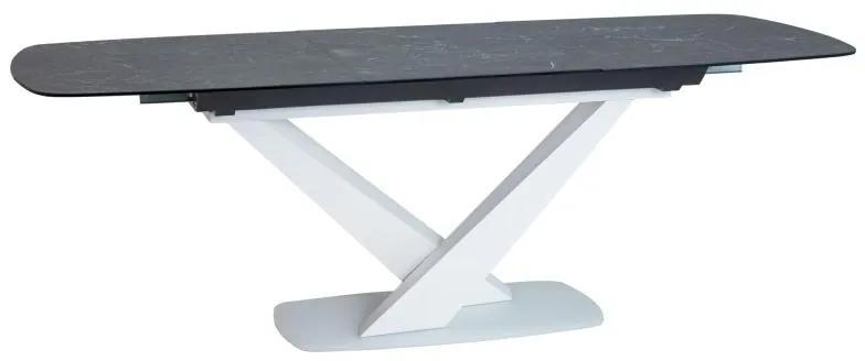Jídelní stůl Cassino II, černá / bílá