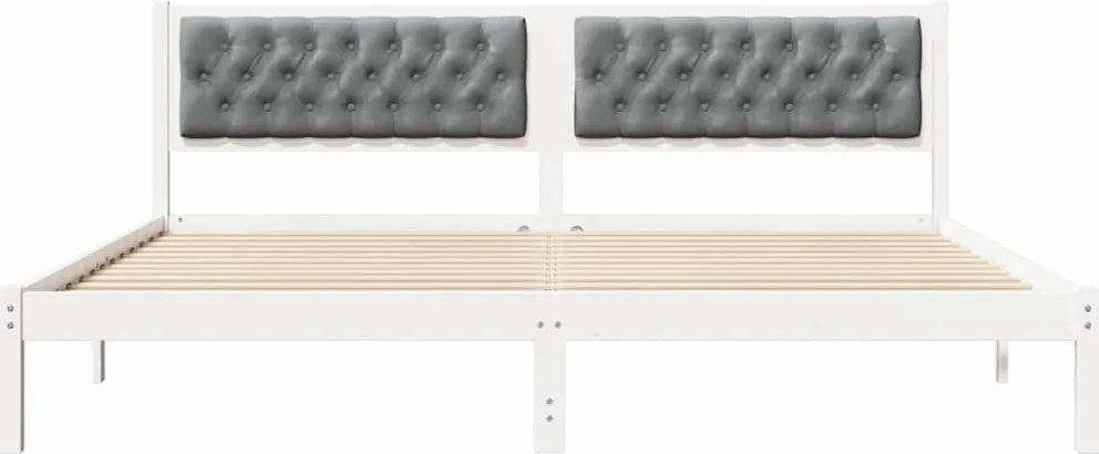 Rám postele Světle šedá 200 x 200 cm Masivní borové dřevo 3394237