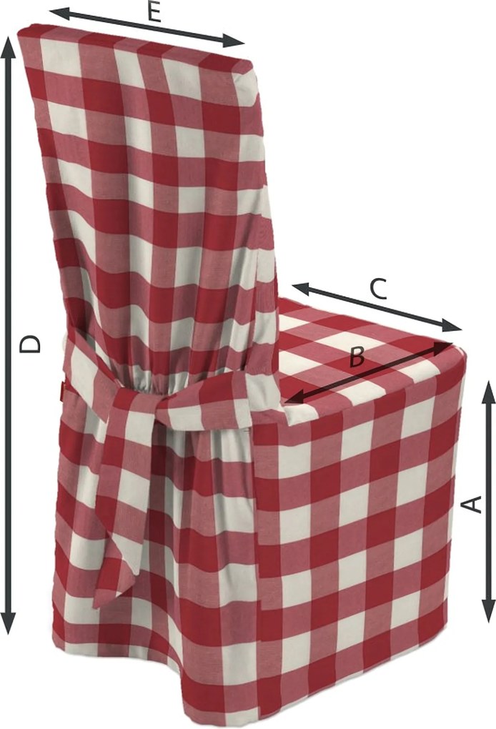 Návlek na židli barva červená látka vzorované