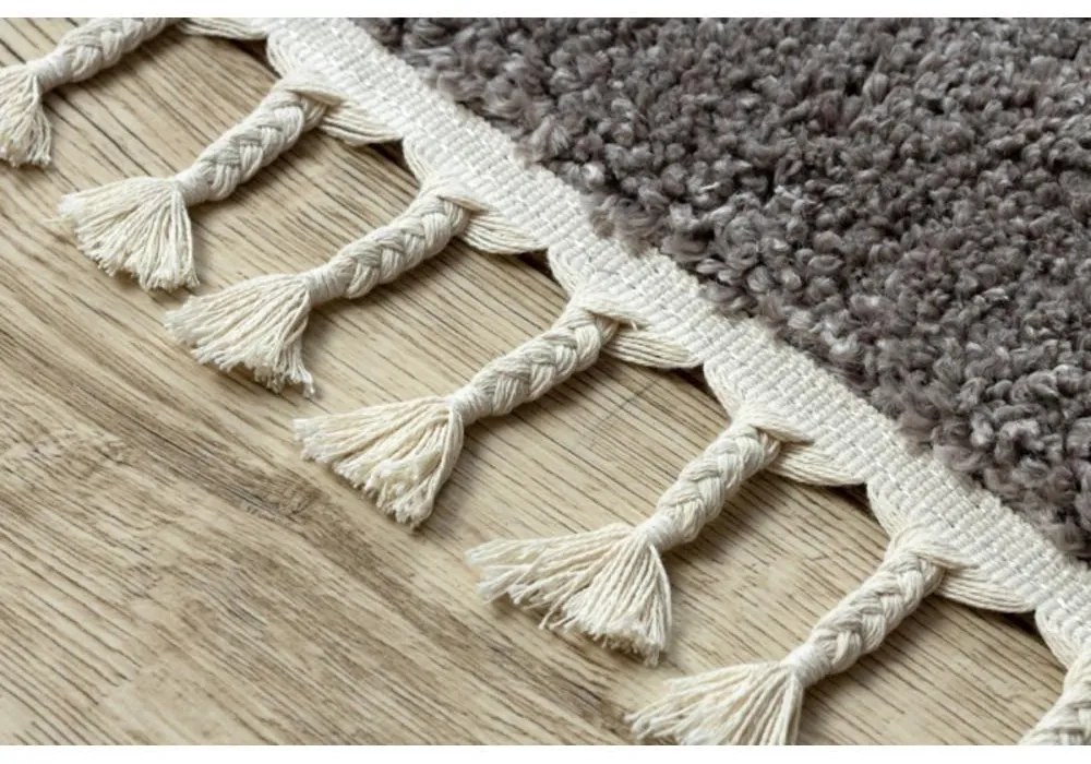 Kusový koberec Shaggy Berta hnědý 160x220cm