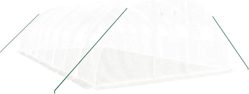 Skleník s ocelovým rámem bílý 32 m² 8 x 4 x 2 m 3188074