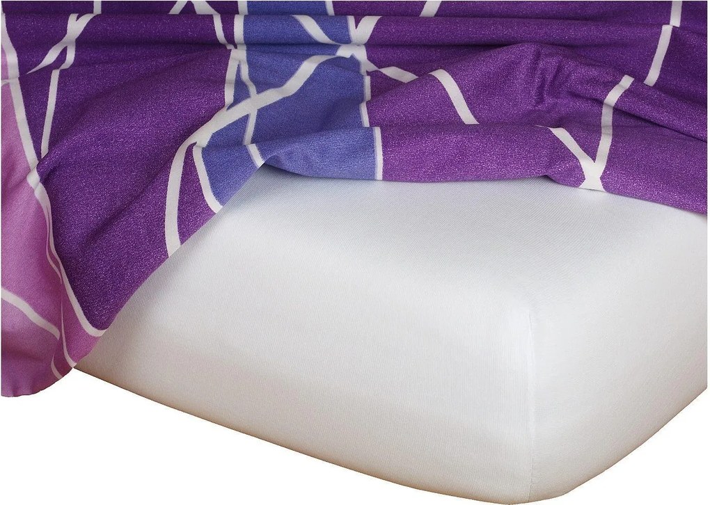 DADKA Jersey prostěradlo bílé Rozměr: 90x220x20