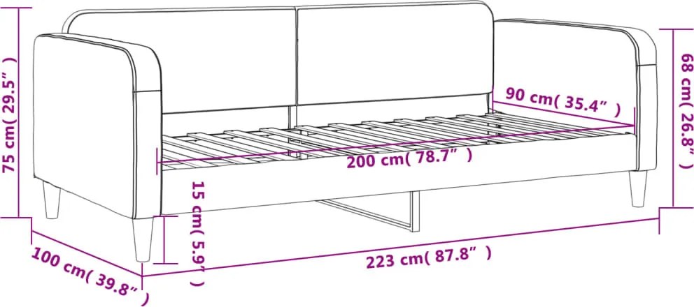 vidaXL Válenda 100 x 200 cm textil [354037] Barva: krémová