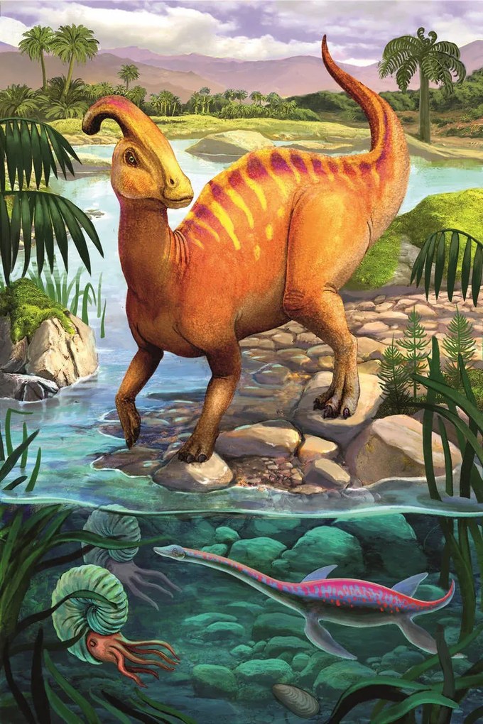 TREFL PUZZLE Úžasní dinosauři mini 20x13cm skládačka 54 dílků 4 druhy tr54194