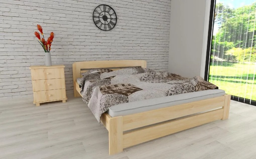 ComfortMatrace Postel z masivu borovice LILI+rošt ZDARMA Barva: přirozená barva, Rozměr: 180x200 cm
