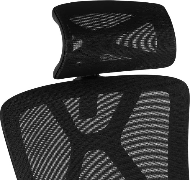 Ergonomická kancelářská židle ERGODO POWERSEAT - černá síťovina / nosnost 150 kg