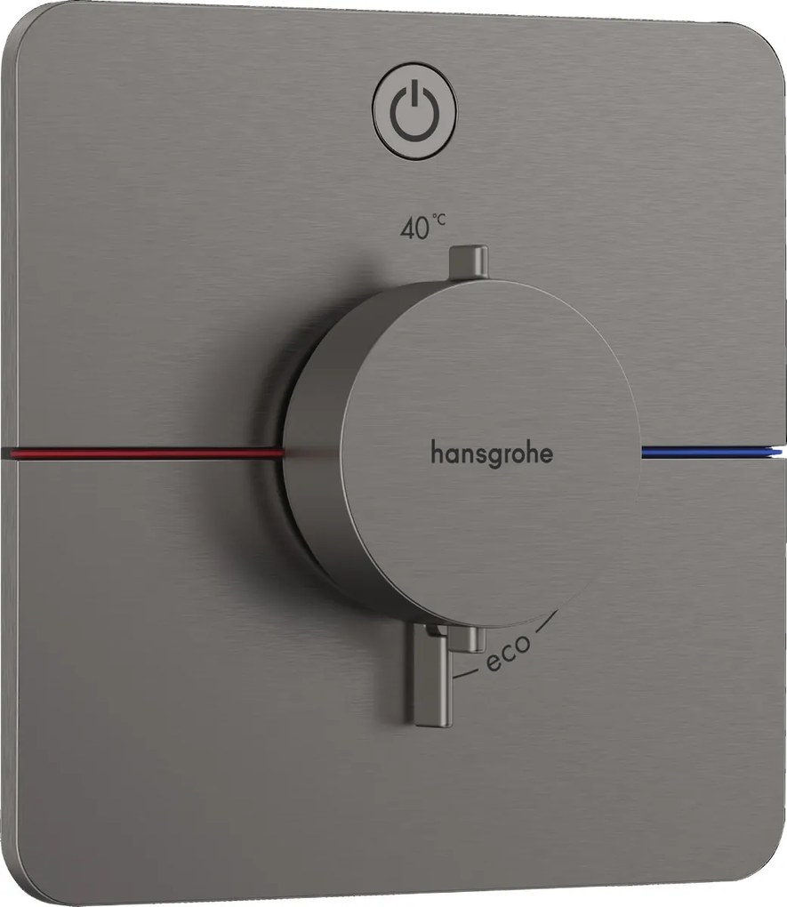 Hansgrohe ShowerSelect Comfort Q, termostat pod omítku pro 1 spotřebič, kartáčovaný černý chrom, HAN-15581340