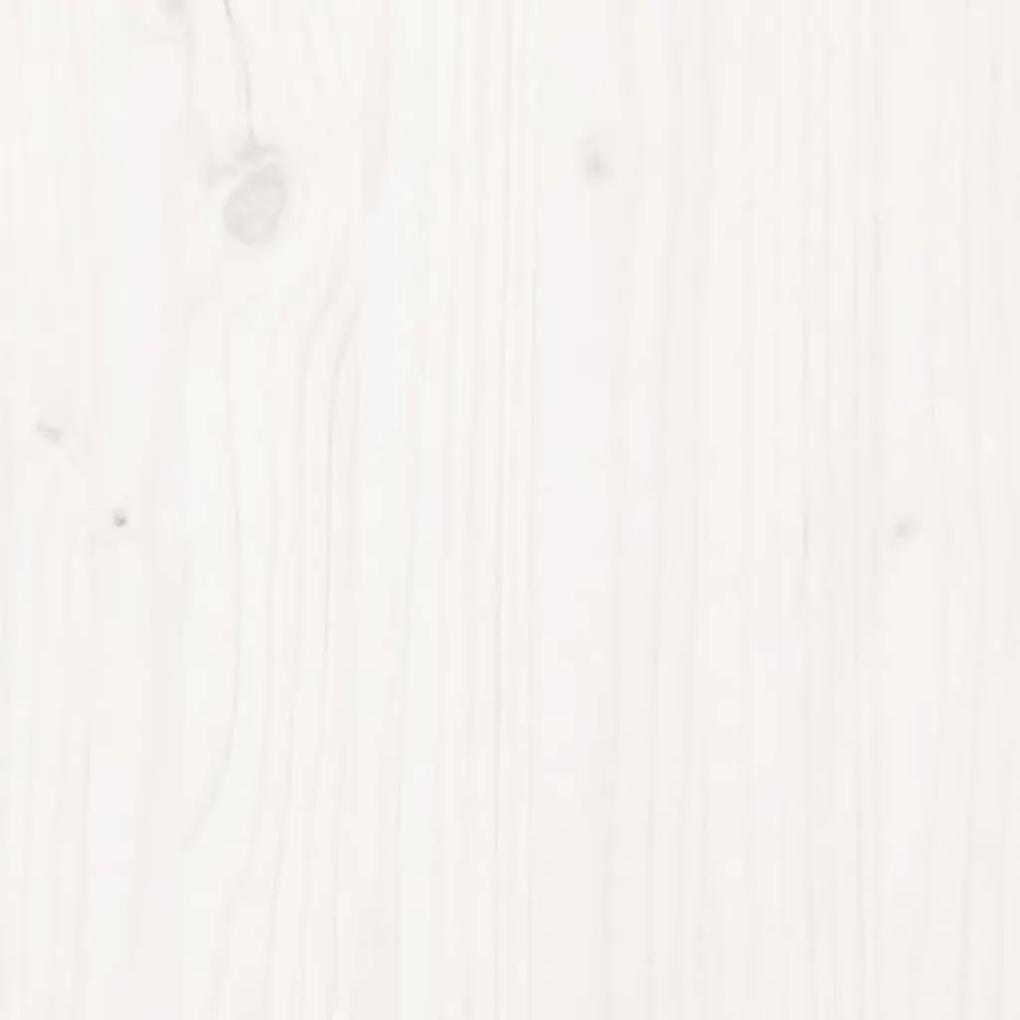Botník bílý 60 x 34 x 105 cm masivní borové dřevo - Default Title
