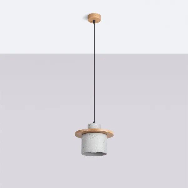 Sollux SL.1363 - Lustr na lanku MAB 1xE27/15W/230V pr. 22 cm beton/šedá