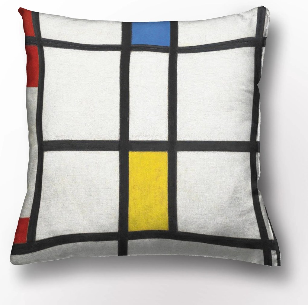 Lenbutik Povlak na polštář Piet Mondrian Composition II 45x45