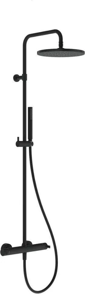 Ravak Termo - Sprchový set TE 095.20BLM s termostatem, průměr 25 cm, matná černá X070693