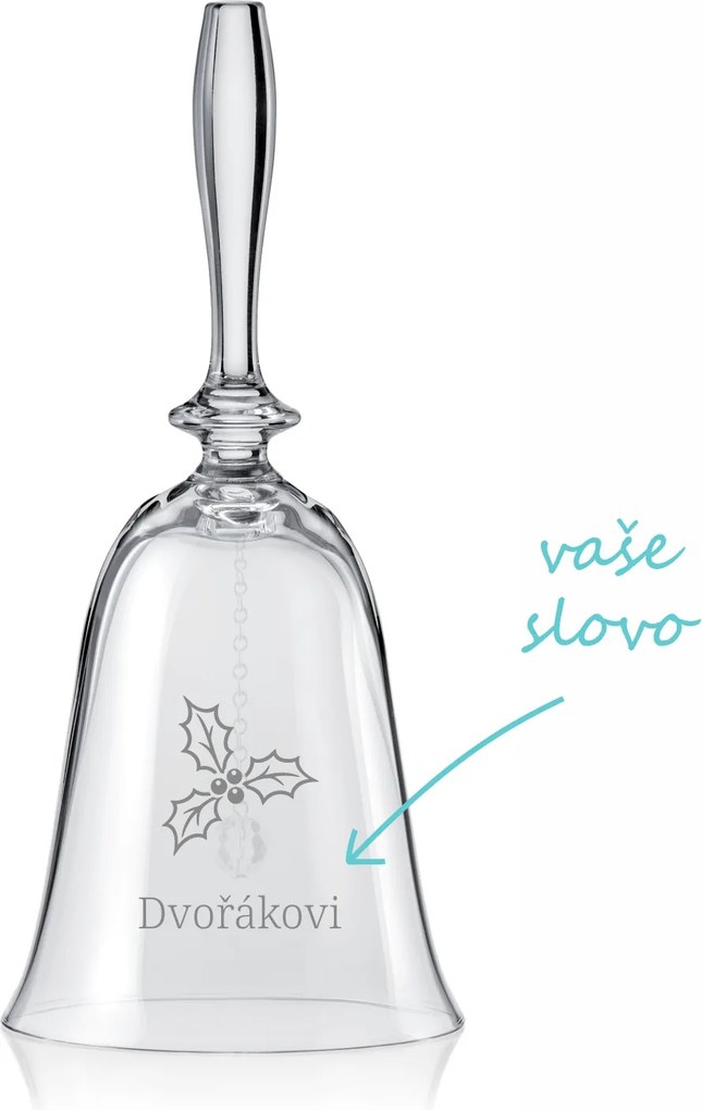Pískovaný zvonek Cesmína 18 cm