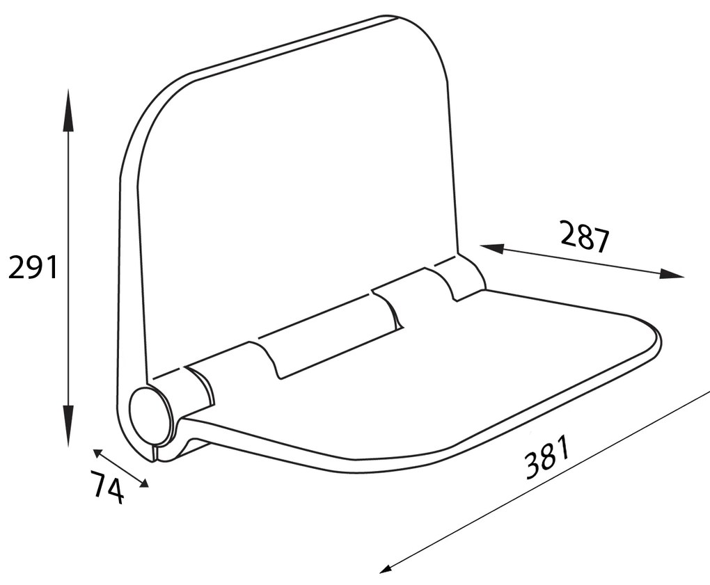 Aqualine Aqualine, DINO Koupelnové sedátko 37,5x29,5cm, sklopné, bílá, DI82