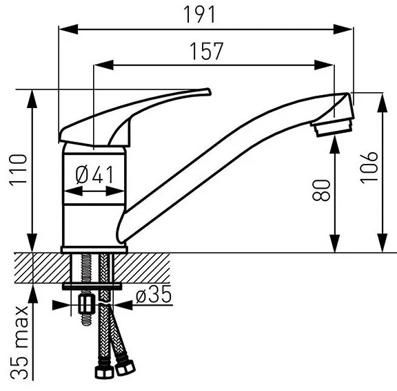FERRO Basic, umyvadlová baterie, chrom, BBC2A