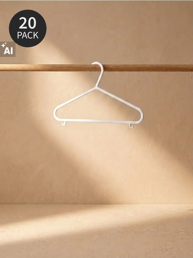 Sinsay - Ramínka na oblečení 20 pack - bílá