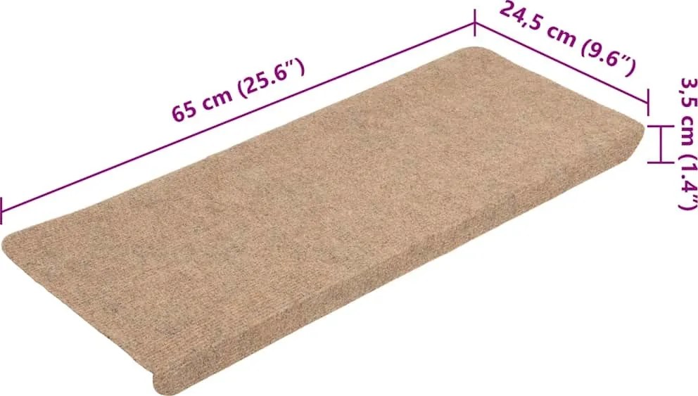 vidaXL Samolepicí nášlapy na schody 15 ks 65x24,5x3,5 cm [343478] Barva: Modrá