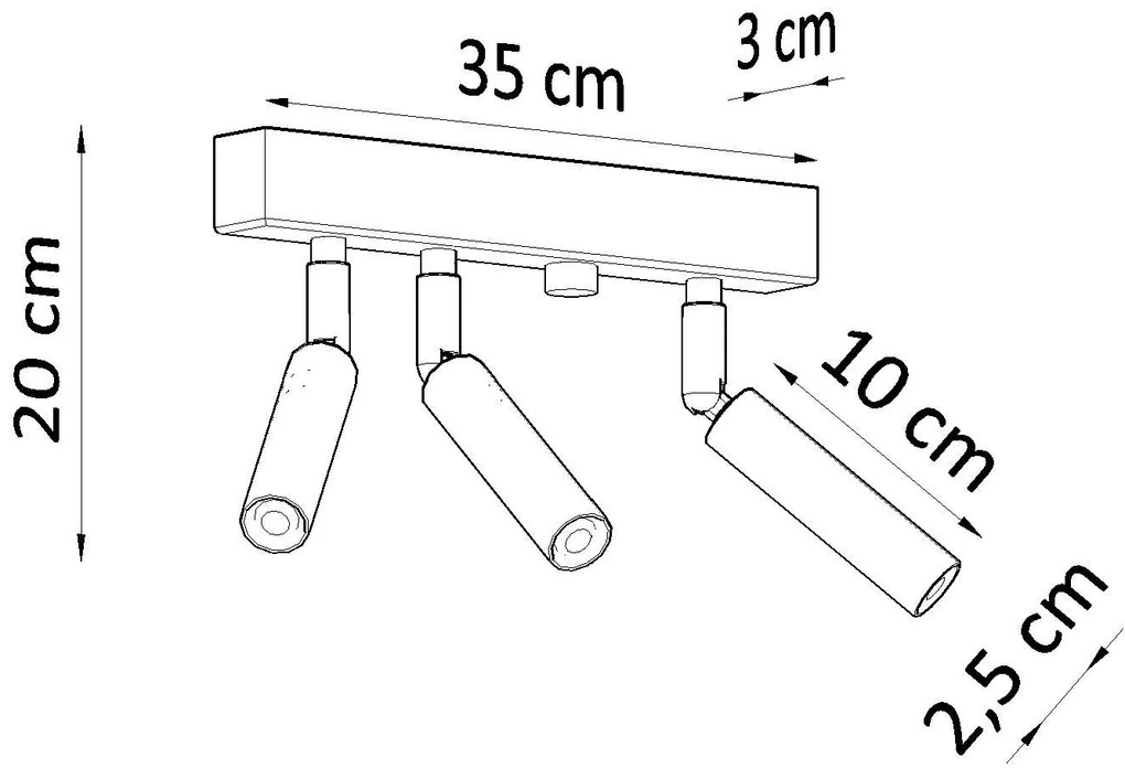 Stropní svítidlo EYETECH 3 bílé