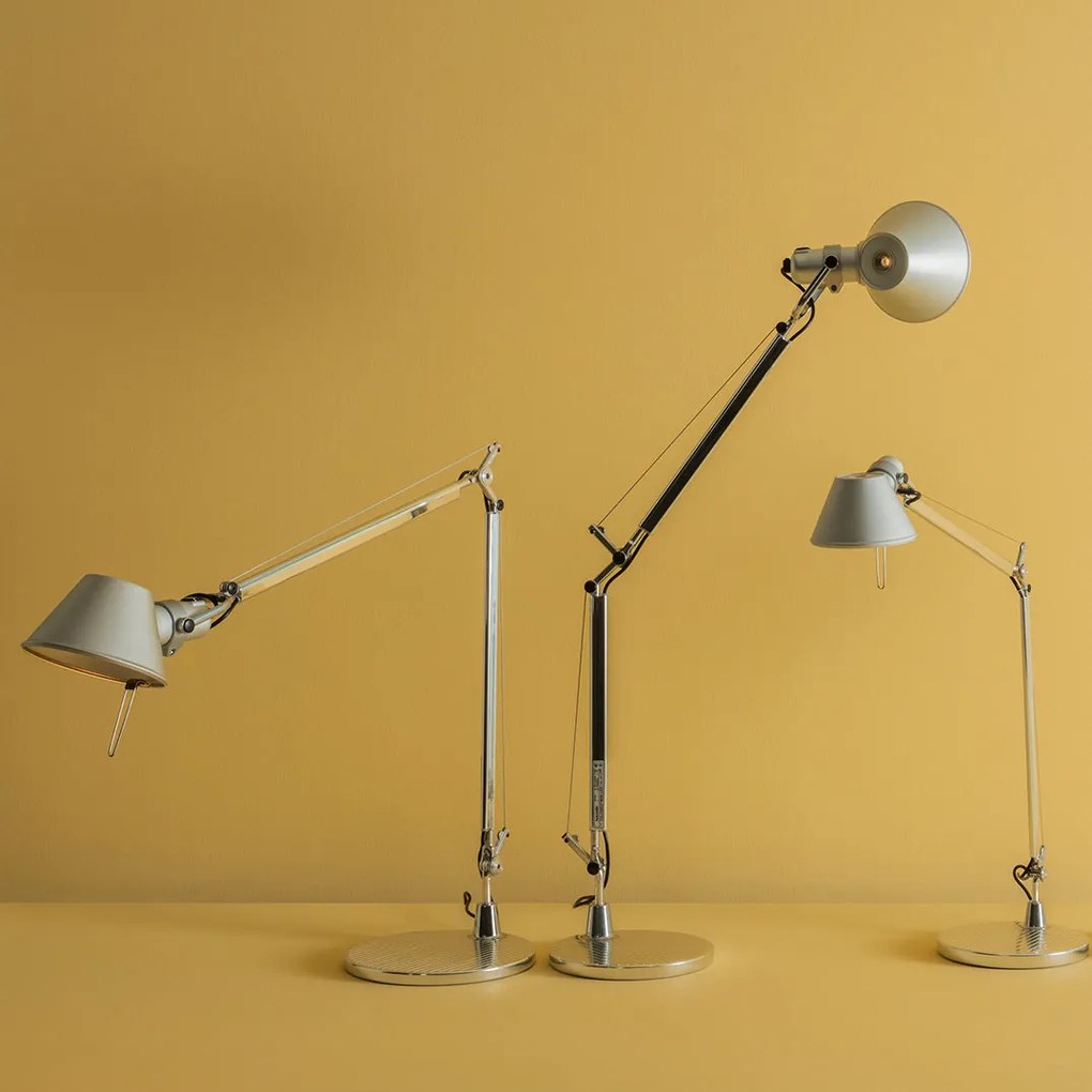 ARTEMIDE Stolní lampa Tolomeo Mini, E27, hliník A005910+A008600