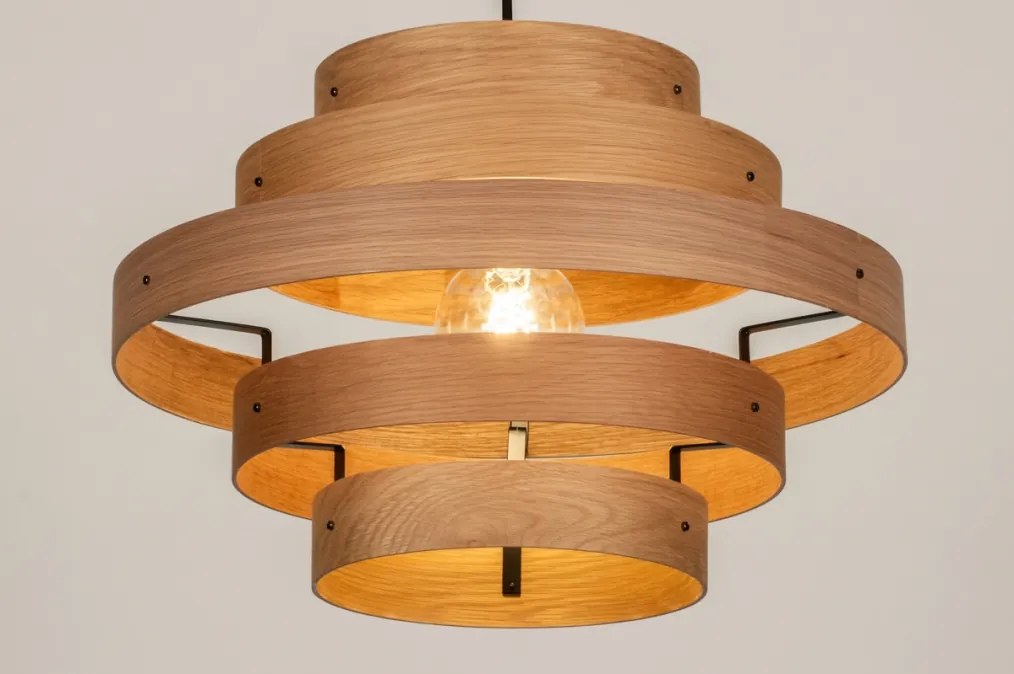 Závěsné designové svítidlo do obýváku Wood Madeira Natur