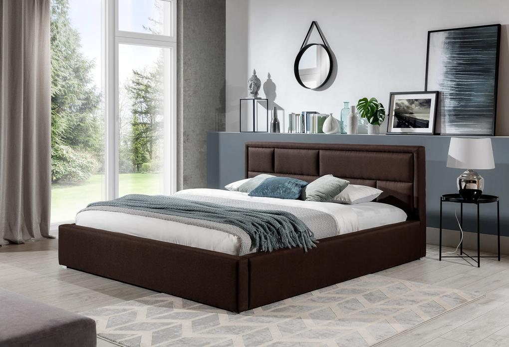 Eltap Čalouněná postel Latina s úložným prostorem Materiál a barva potahu: Paros 05 - šedá, Rozměry (cm): 160x200
